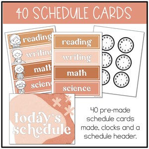 BOHO NEUTRALS Classroom Decor | Classroom Schedule - Etsy