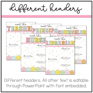 Retro Pastel Meet the Teacher | Teacher Introduction Letter - Etsy