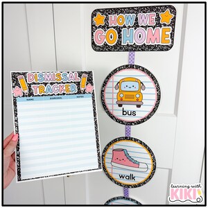 Composition Notebook Classroom Decor: How We Go Home Template ...