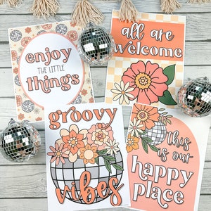 Disco Floral Classroom Posters, Inspirational, Disco Groovy Classroom ...