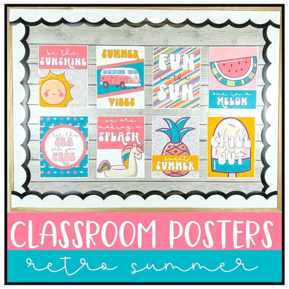Summer Classroom Posters Classroom Decor Retro - Etsy