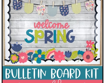 Live Life in Full Bloom spring Classroom Bulletin Board Kit - Etsy