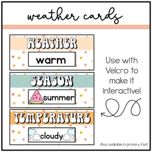 Boho Retro Calendar | Pocket Chart | Daisy Classroom Decor - Etsy