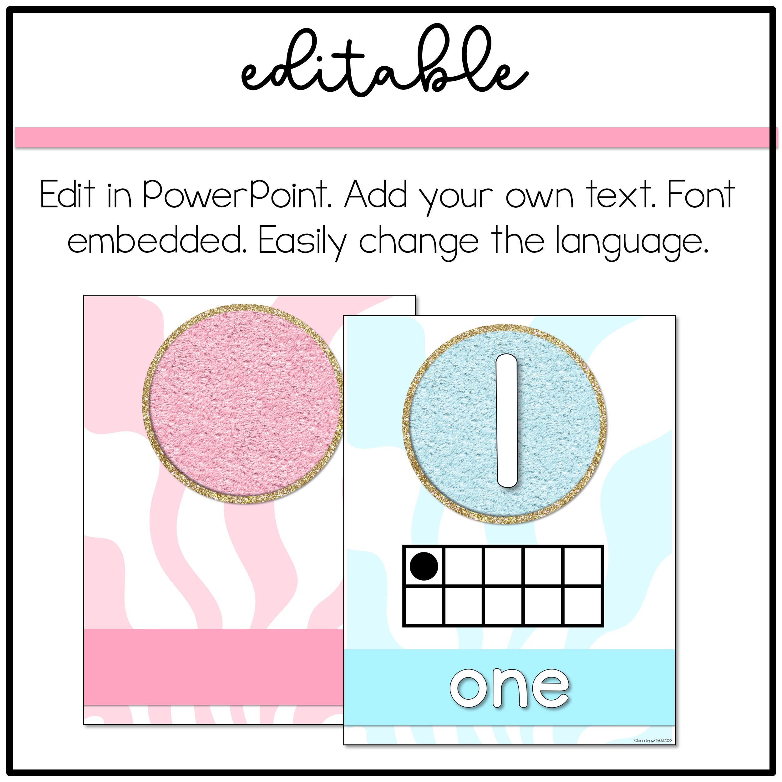 Retro Pastel Number Posters | Varsity Patch Classroom Decor - Etsy