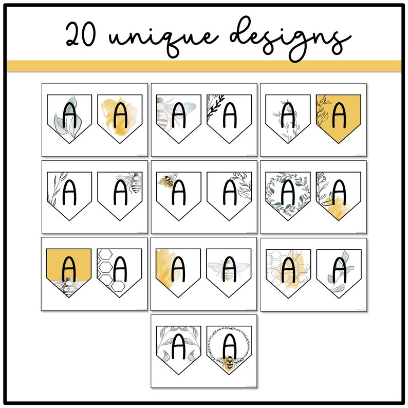 Bee Classroom Decor | Bunting | Banner | Bulletin Board - Etsy