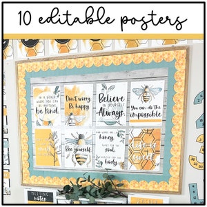 BEE AND BOTANICAL Posters | Growth Mindset | Bee Eucalyptus Classroom ...