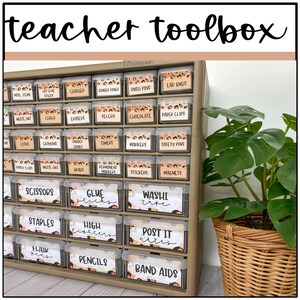 Modern Leopard Teacher Toolbox Labels, Cheetah Classroom Decor ...