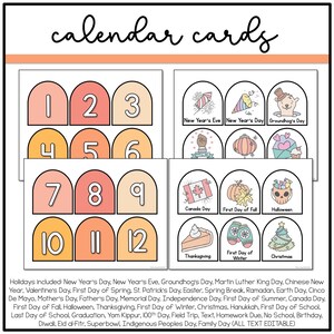 Disco Floral Classroom Decor Calendar | Pocket Chart | Editable | Retro ...