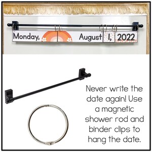 Boho Retro Flip Calendar | Daisy Classroom Decor - Etsy