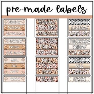 Modern Leopard 10 Drawer Rolling Cart Labels, Teacher Cart, Cheetah ...