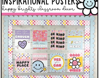 Retro Pastel Classroom Decor Bundle Editable - Etsy