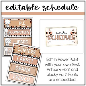 Modern Leopard Classroom Decor, Classroom Schedule, Editable - Etsy