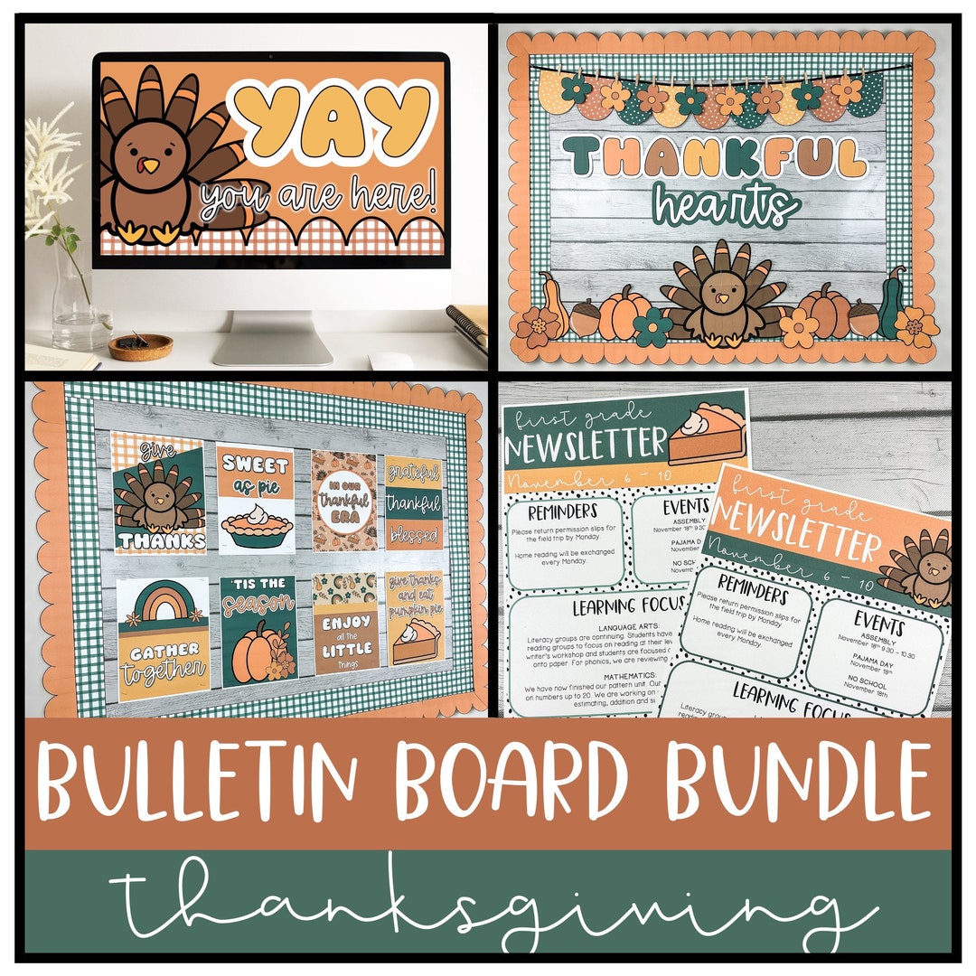 Thanksgiving Classroom Decor Bundle, Bulletin Board, Posters, Classroom ...