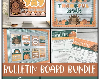 Thanksgiving Classroom Decor Bundle, Bulletin Board, Classroom Slides ...