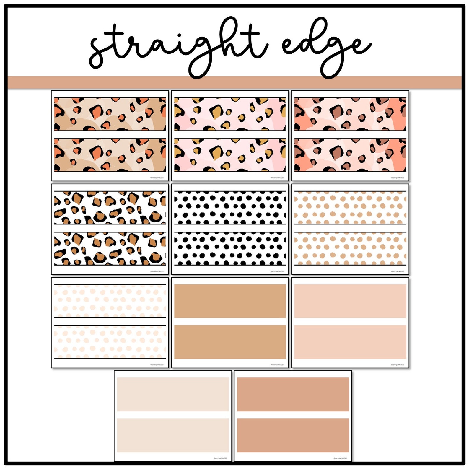 Modern Leopard Bulletin Board Borders, Printable, Cheetah Classroom ...