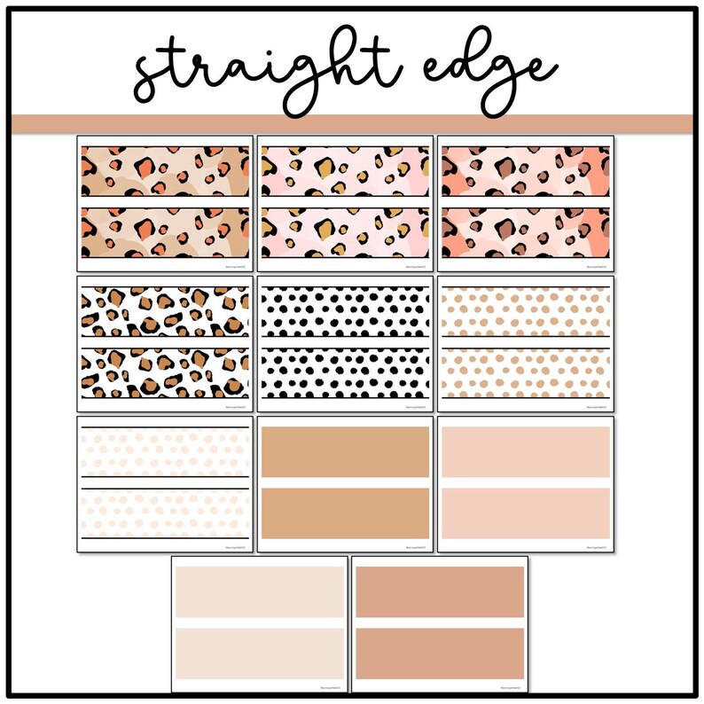Modern Leopard Bulletin Board Borders, Printable, Cheetah Classroom ...