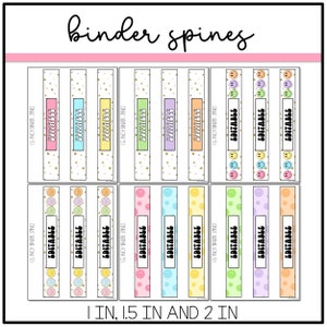 Retro Pastel Binder Covers | Editable | Happy Classroom Decor - Etsy