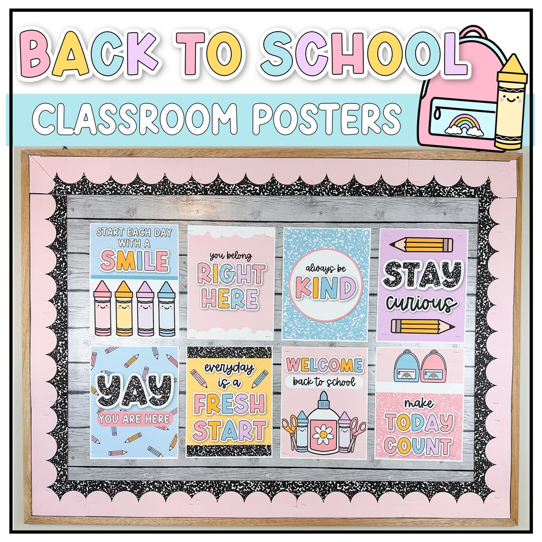 Back to School Classroom Posters Classroom Decor Composition Notebook ...
