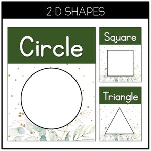 Eucalyptus Classroom Decor | Shape and Color Posters | Editable - Etsy