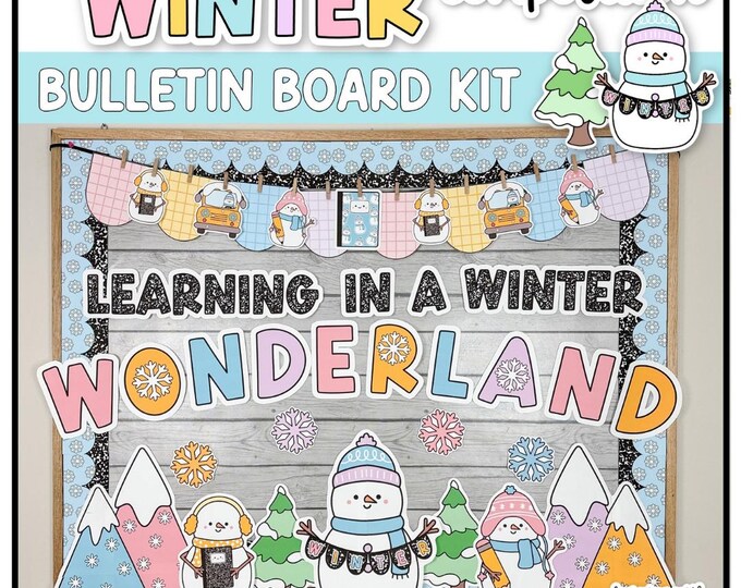 Winter Door Decor Kit | Printable January Classroom Decor | Winter ...