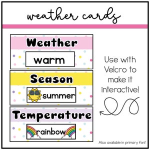 Happy Brights Calendar | Pocket Chart | Bright Classroom Decor - Etsy