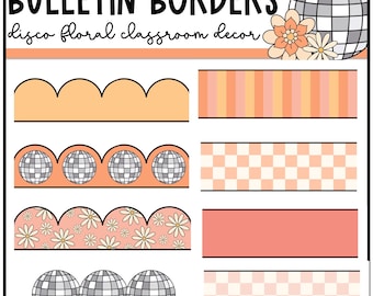 Disco Floral Bulletin Board Letters A Z, Letters and Numbers, Retro ...