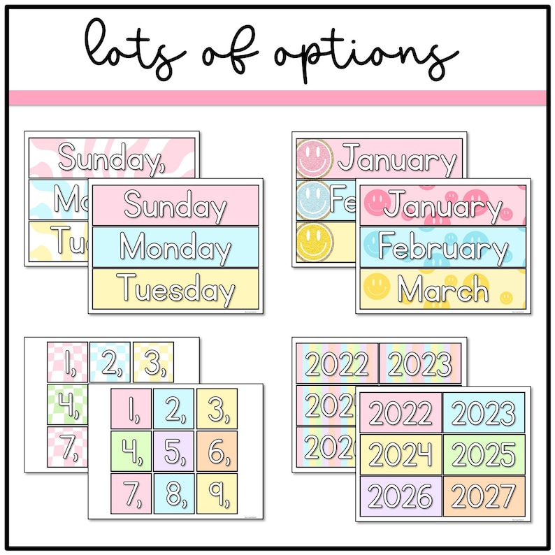 Retro Pastel Flip Calendar Varsity Patch - Etsy