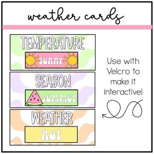 Retro Pastel Calendar | Pocket Chart | Happy Classroom Decor - Etsy