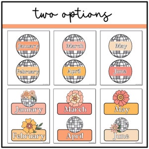 Disco Floral Birthday Display, Bulletin Board, Editable, Retro Groovy ...