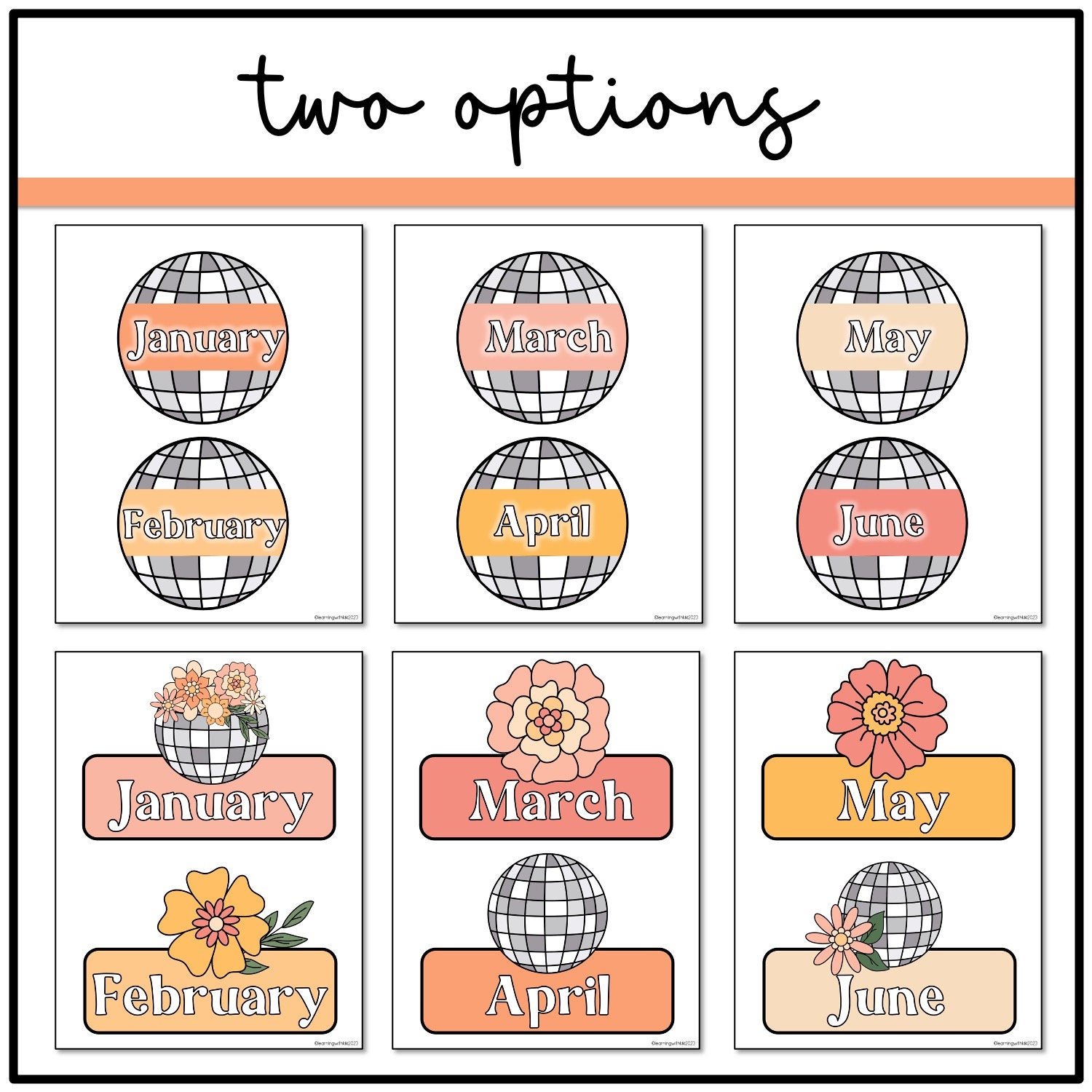 Disco Floral Birthday Display, Bulletin Board, Editable, Retro Groovy ...