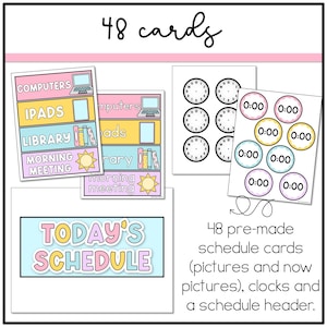 Pastel Classroom Schedule, Editable Template, Classroom Management ...