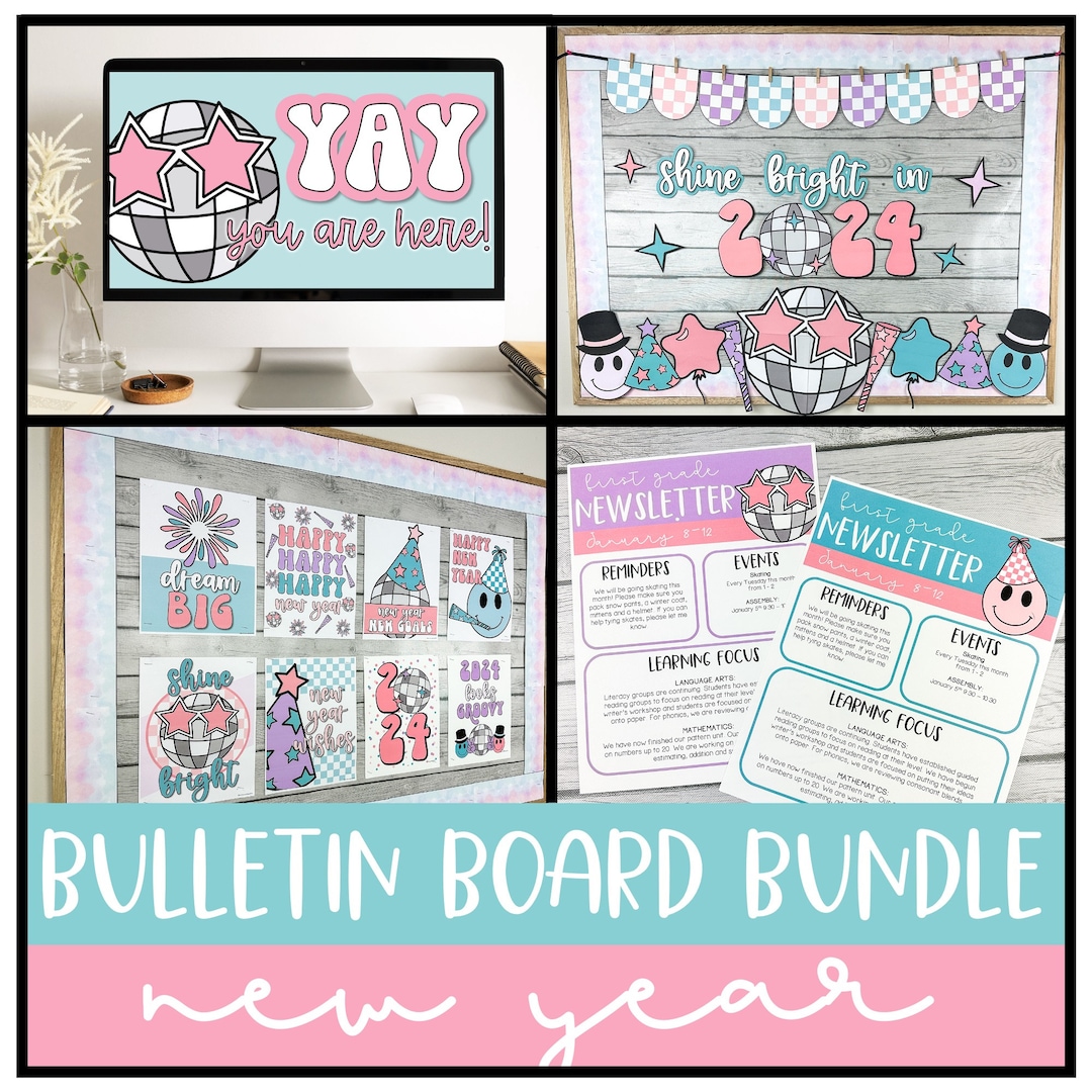 New Years Classroom Decor Bundle, Bulletin Board, Posters, Classroom ...