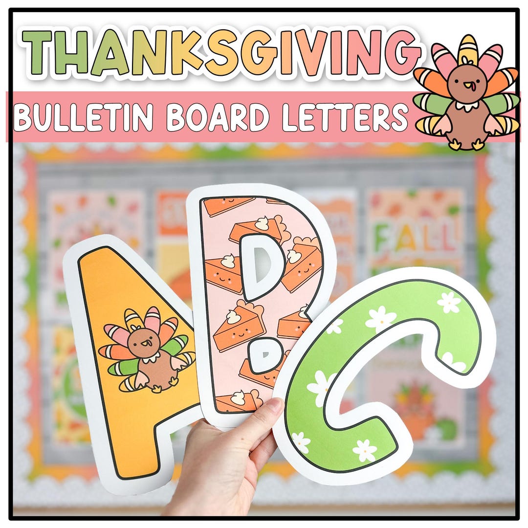Thanksgiving Bulletin Board Letters | A - Z, Letters and Numbers ...