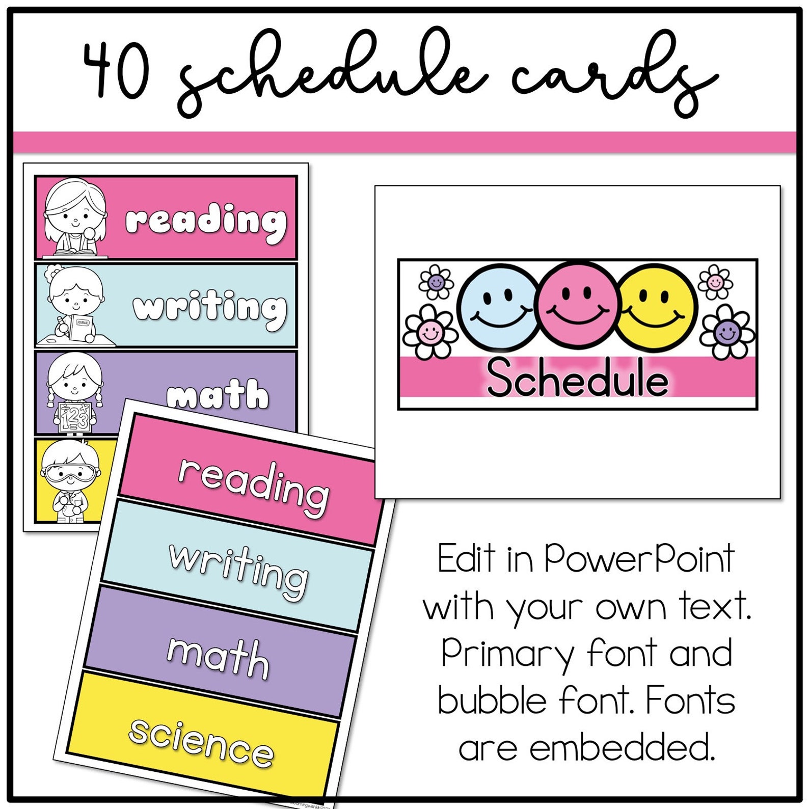 Happy Brights Classroom Decor, Classroom Schedule, Bright - Etsy