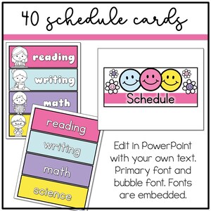 Happy Brights Classroom Decor, Classroom Schedule, Bright - Etsy