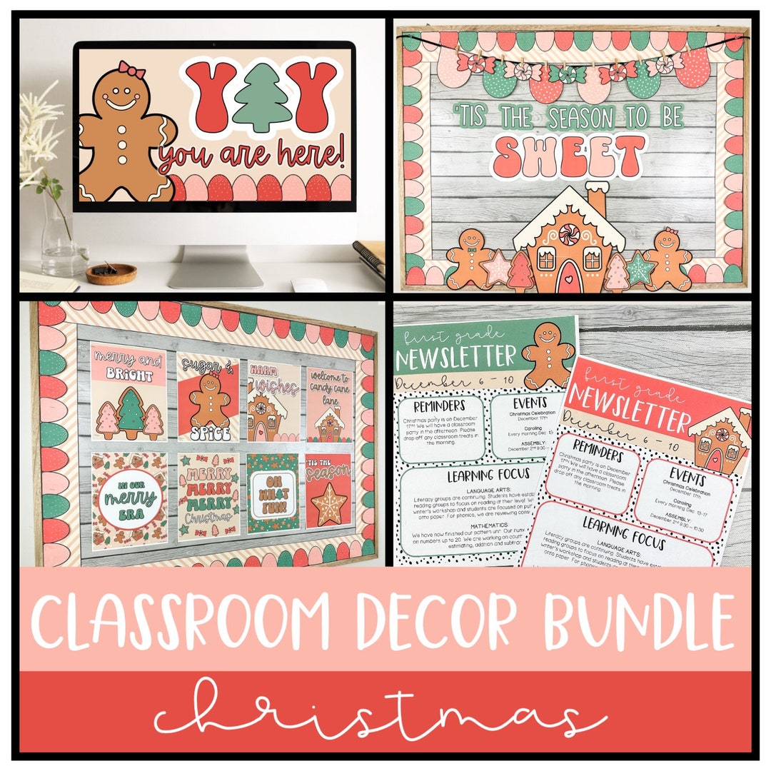 Christmas Classroom Decor Bundle, Bulletin Board, Posters, Classroom ...