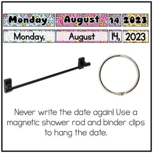 Flip Calendar | Happy Brights Classroom Decor | Editable - Etsy