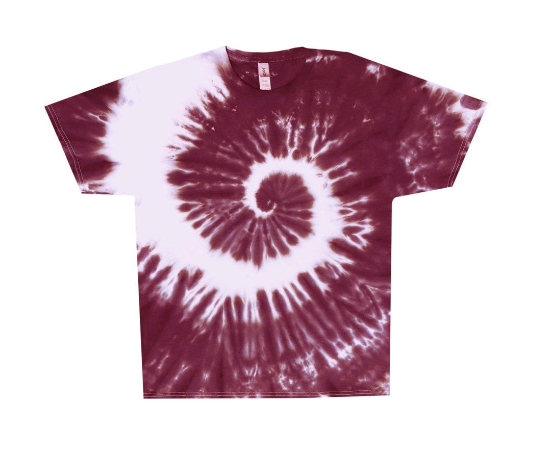 Tie Dye Maroon Spiral short & Long Sleeve Unisex Shirt - Etsy