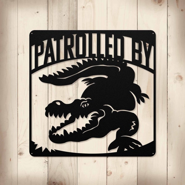 Metal Alligator Sign - Etsy