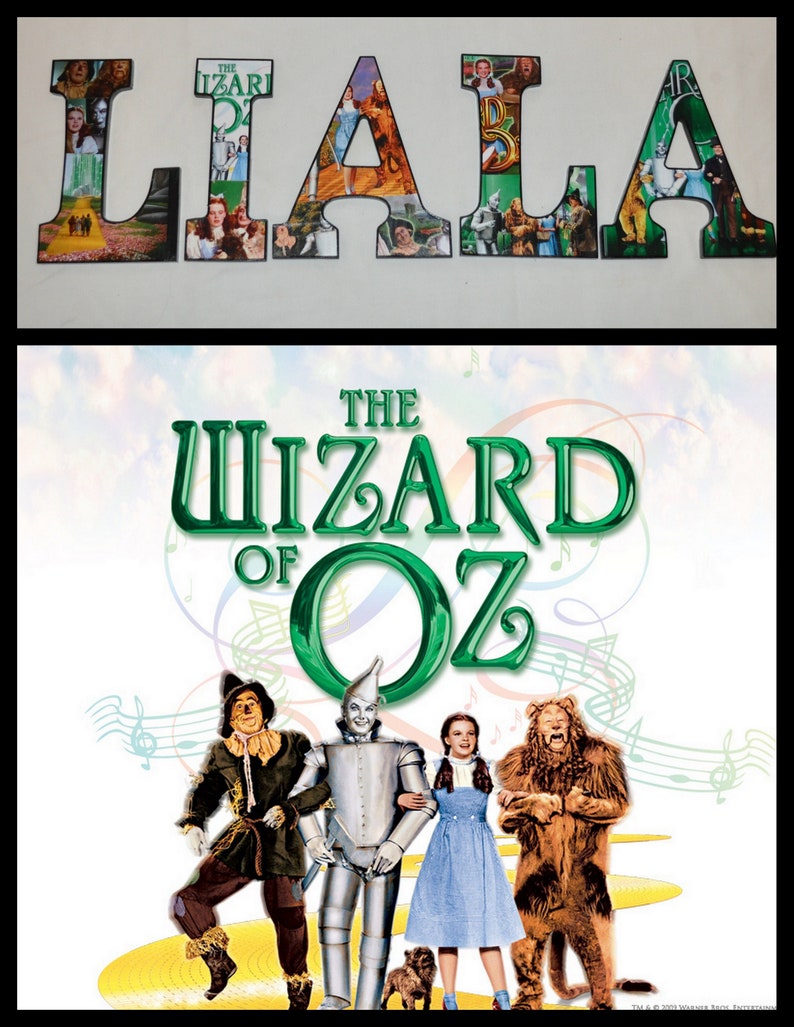 The Wizard of Oz Inspired Personalized Wooden Letters for Wall | Etsy