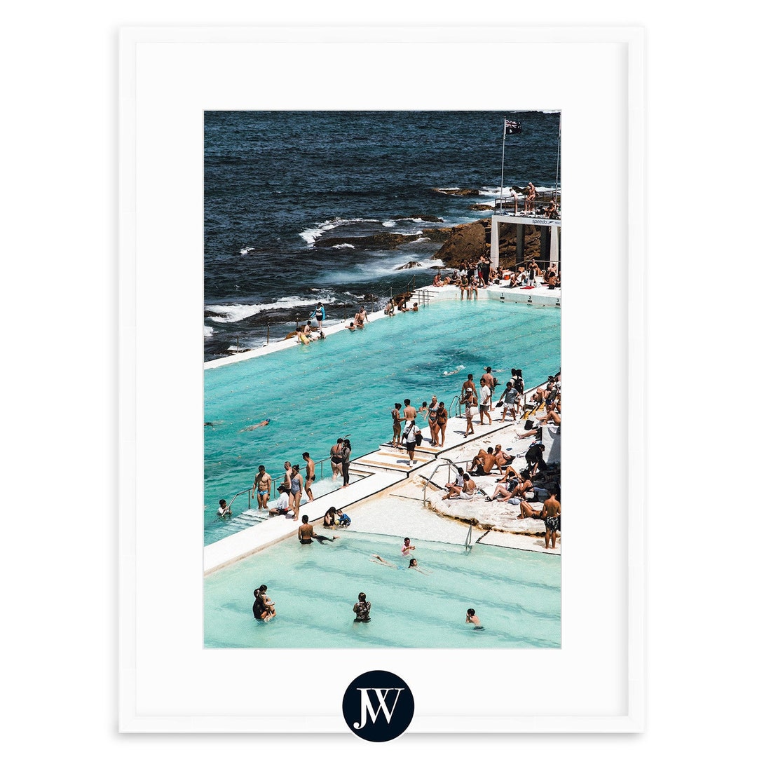 Bondi Beach Art Print, Slim Aarons Style Sydney Artwork, Australia ...