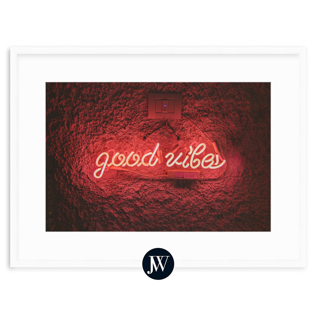 Good Vibes Only Framed Fine Art Photo, Bathroom Decor, Motivational ...