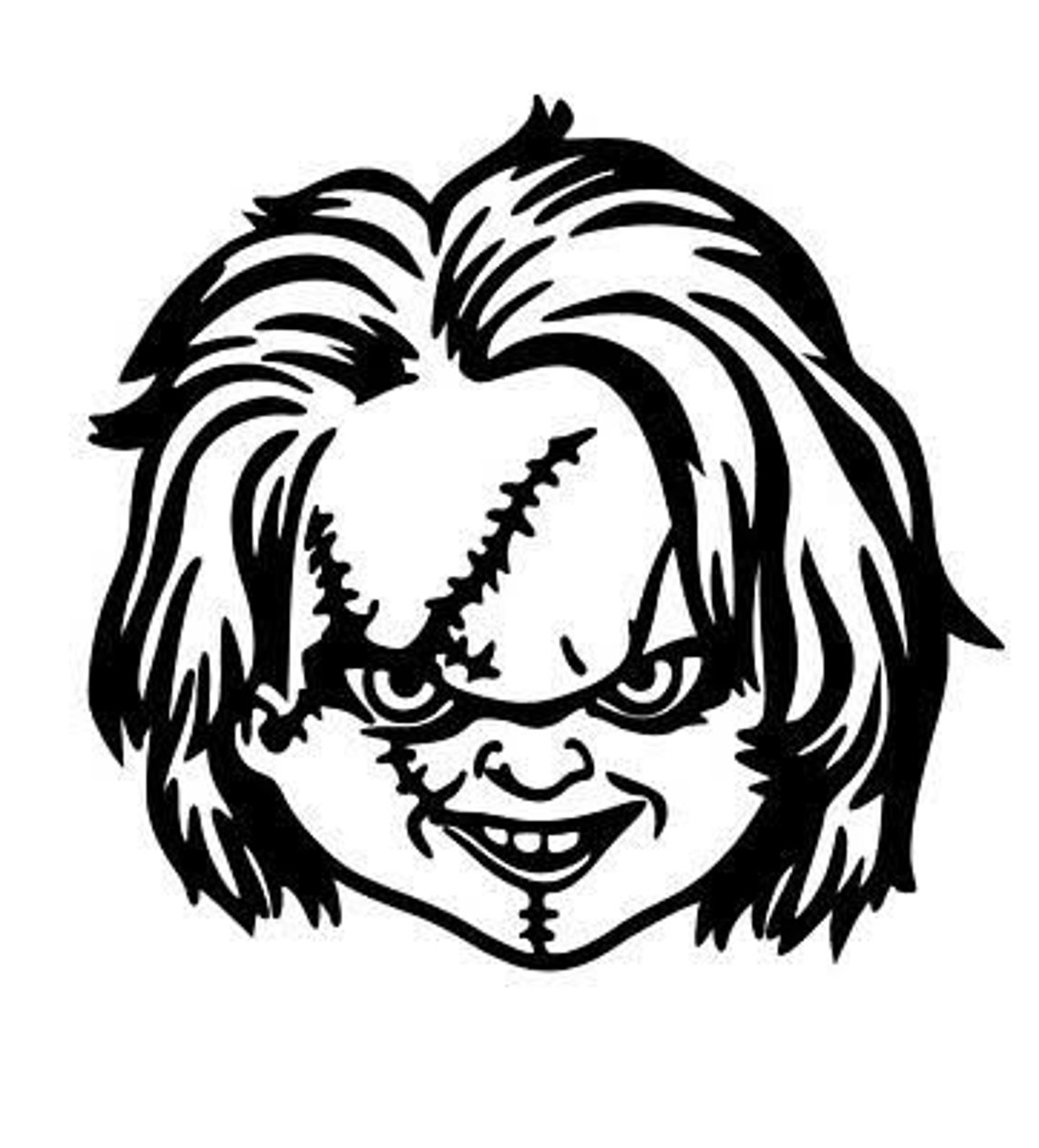 Chucky Face Vinyl Decal - Etsy