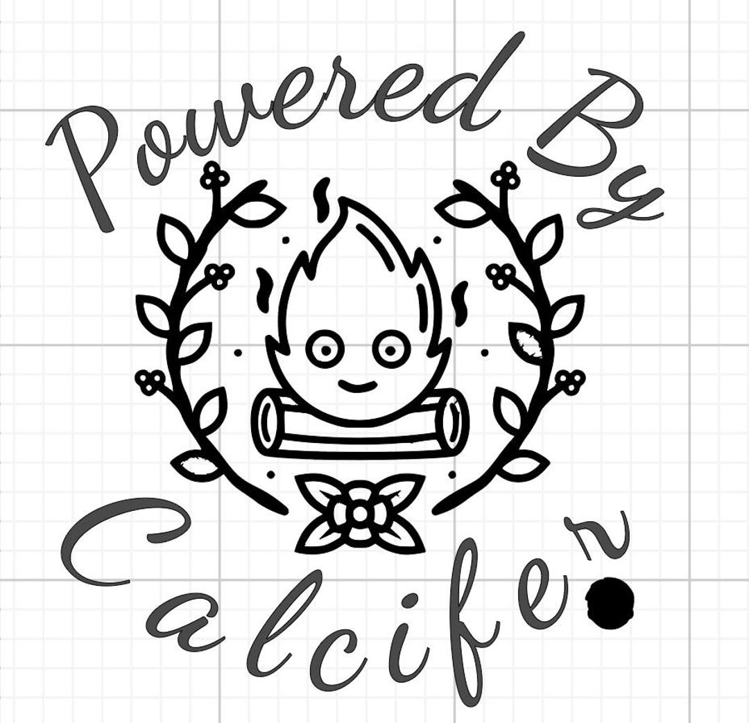 Powered by Calcifer- Howl's Moving Castle Decal - Etsy
