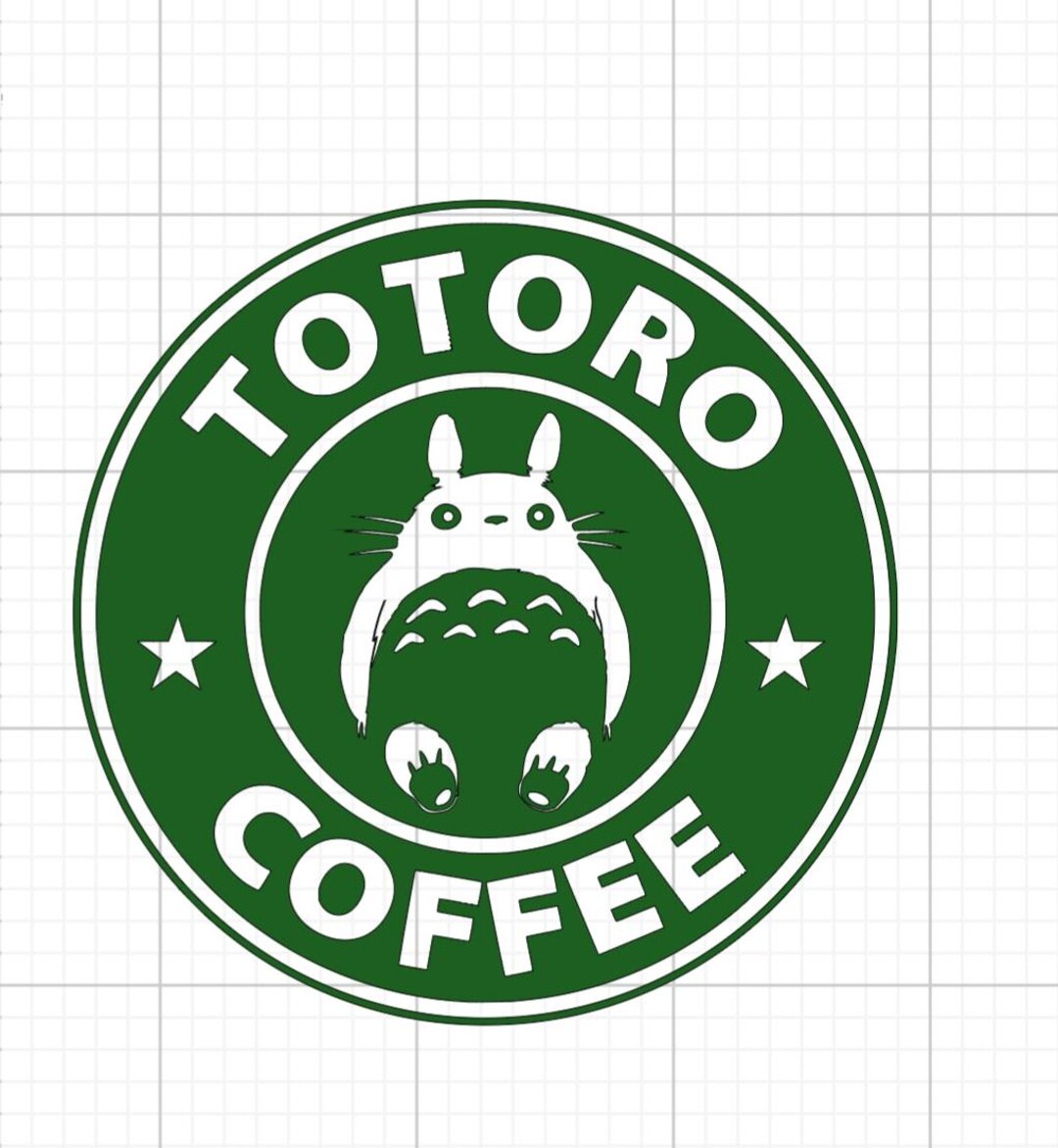 TOTORO COFFE- Studio Ghibli Decal - Etsy