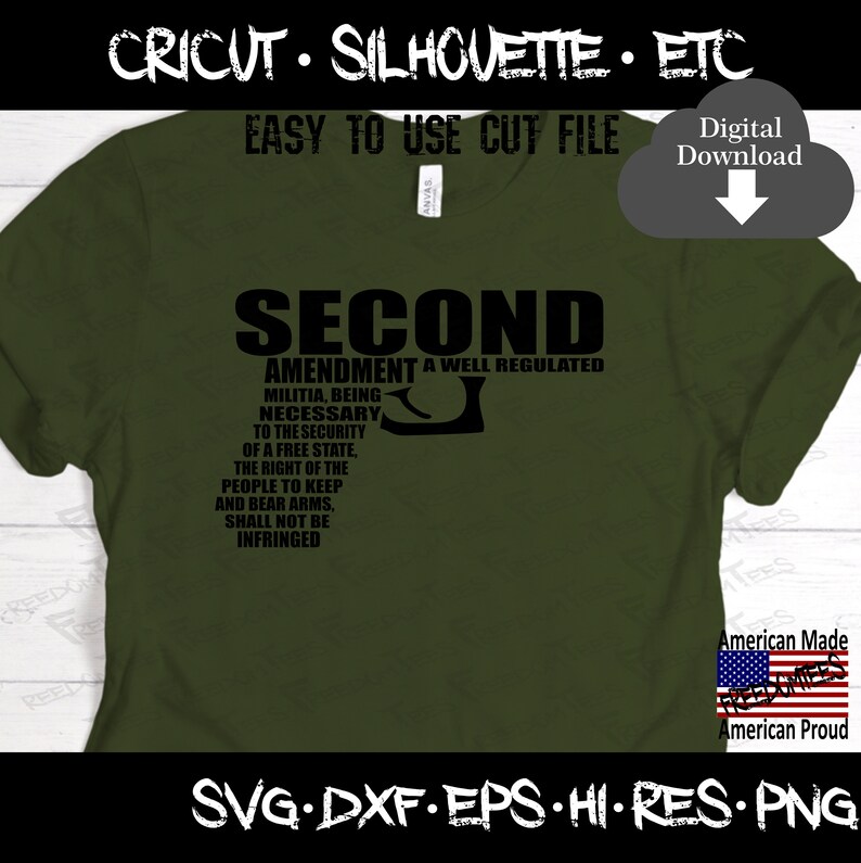 2nd Amendment Svg, Second Amendment Svg, Word Art, Cricut, Silhouette ...