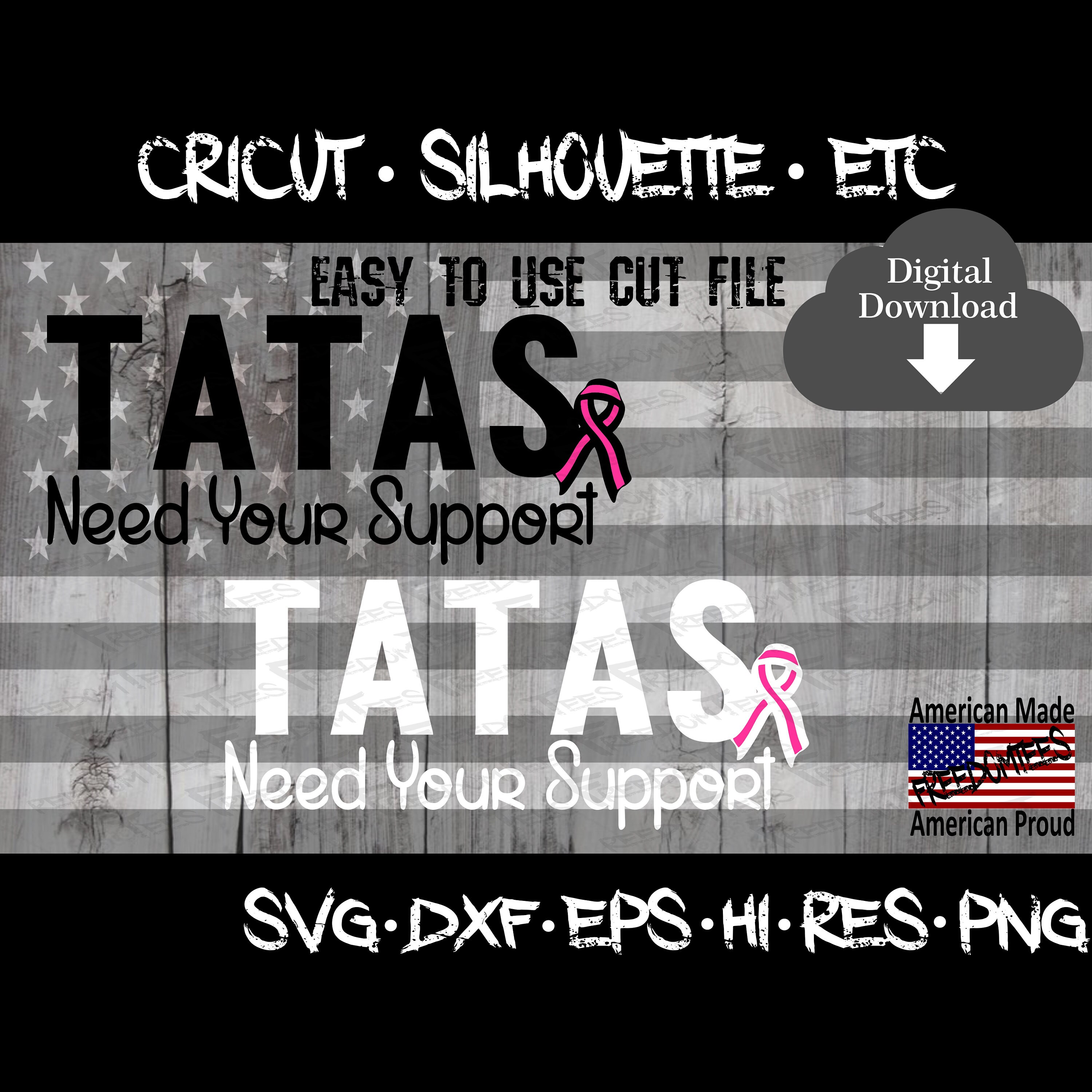 Breast Cancer Svg, Save the Tatas, Awareness, Pink, Ribbon, Vector ...