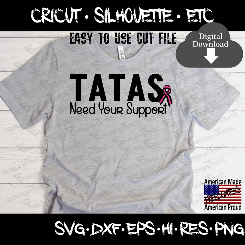 Breast Cancer Svg, Save the Tatas, Awareness, Pink, Ribbon, Vector ...