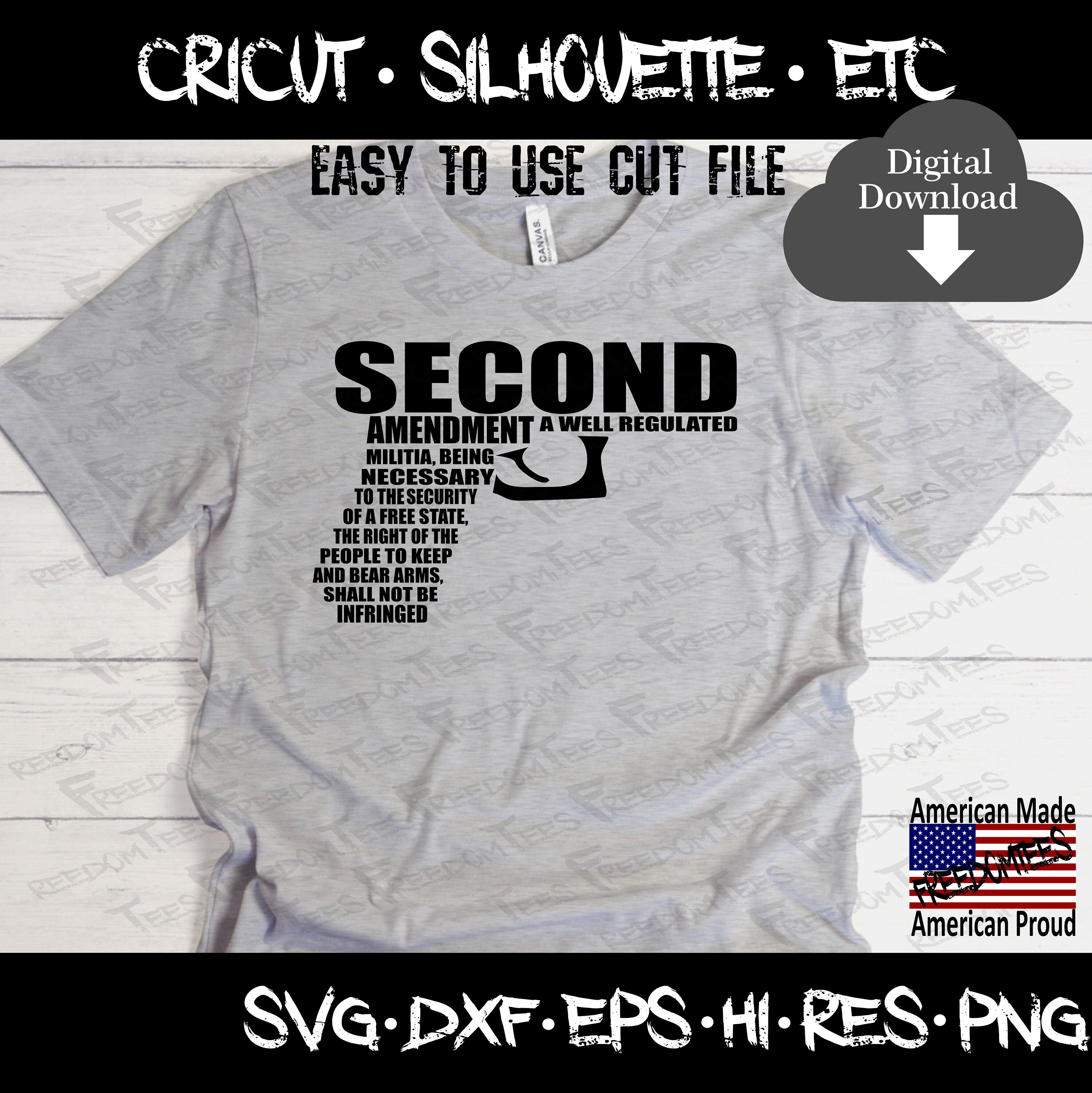 2nd Amendment Svg, Second Amendment Svg, Word Art, Cricut, Silhouette ...