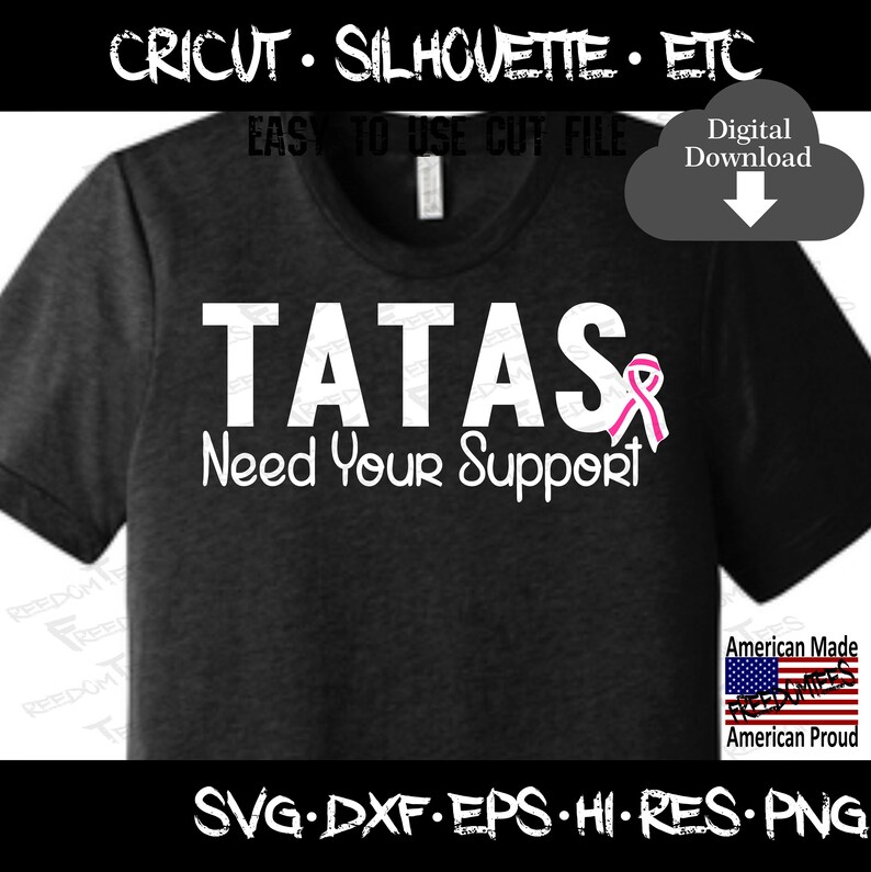 Breast Cancer Svg, Save the Tatas, Awareness, Pink, Ribbon, Vector ...